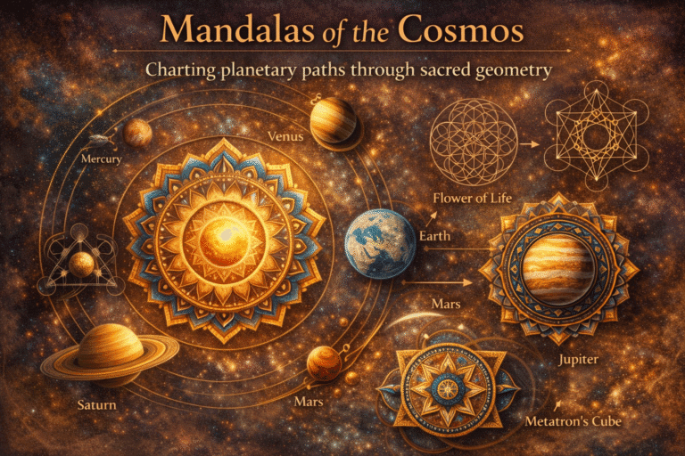 Mandalas of the Cosmos: Charting Planetary Paths Through Sacred Geometry